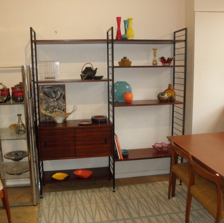 Ladderax style wall unit in rosewood | Red Rider